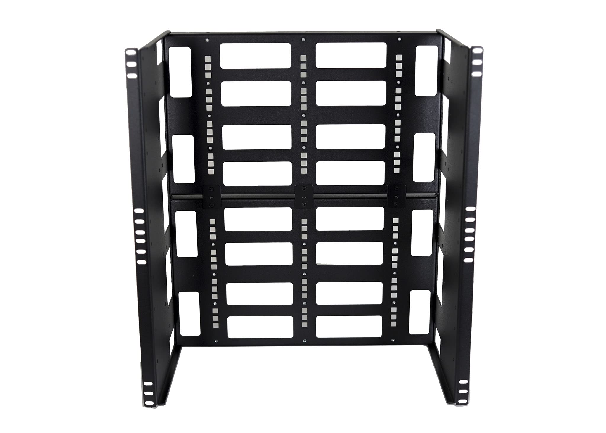 IRP11225D Heavy Duty 12U Rackmount Adjustable Depth Industrial Din Rail Panel Designed for 2 Post or 4 Post EIA310 19 inch Server Rack