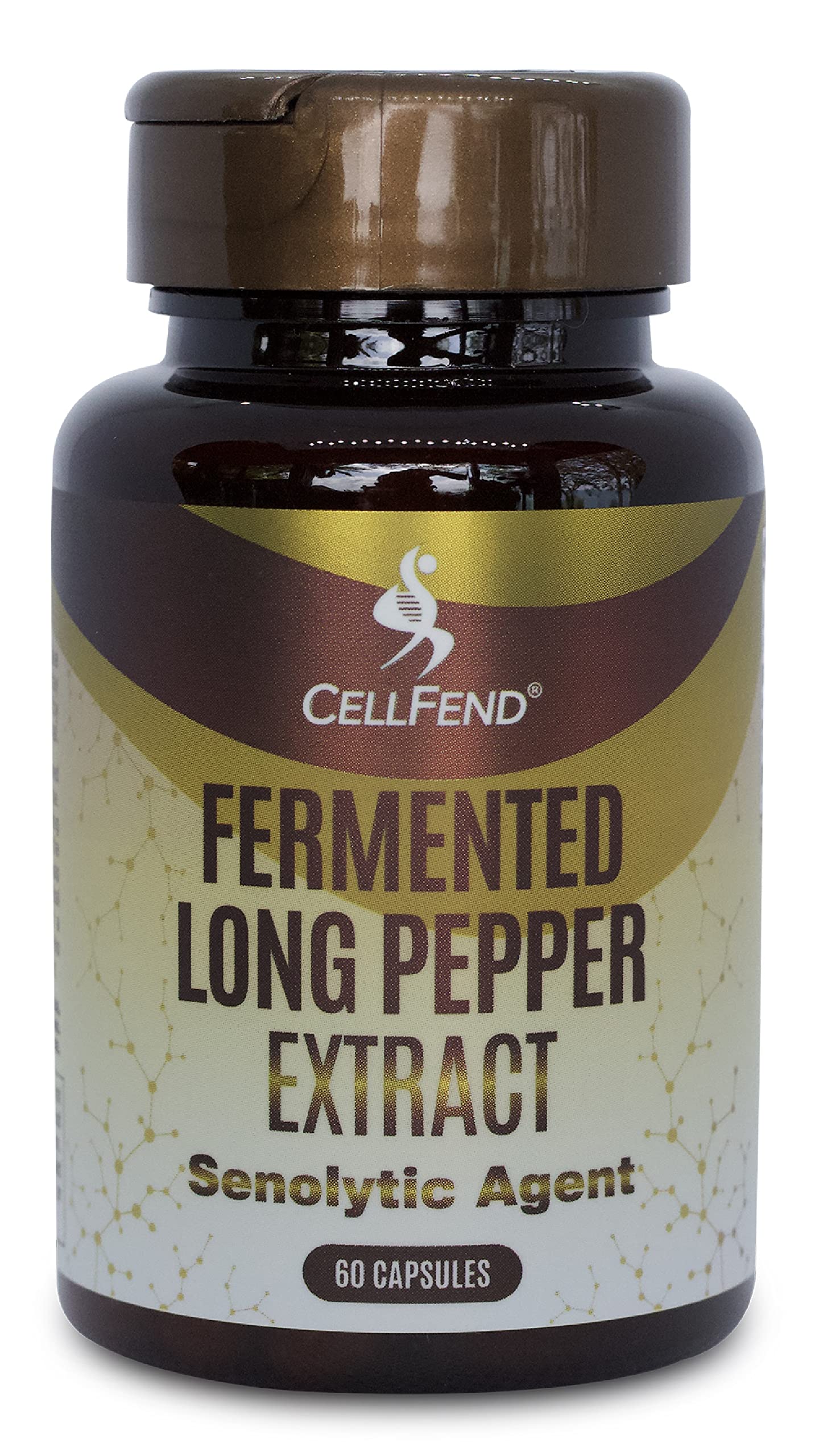 CellFend Fermented Long Pepper Extract – Senolytic Agent – with Piperlongumine – Potent 30:1 Extract - 60 Vegan Capsules (500mg)