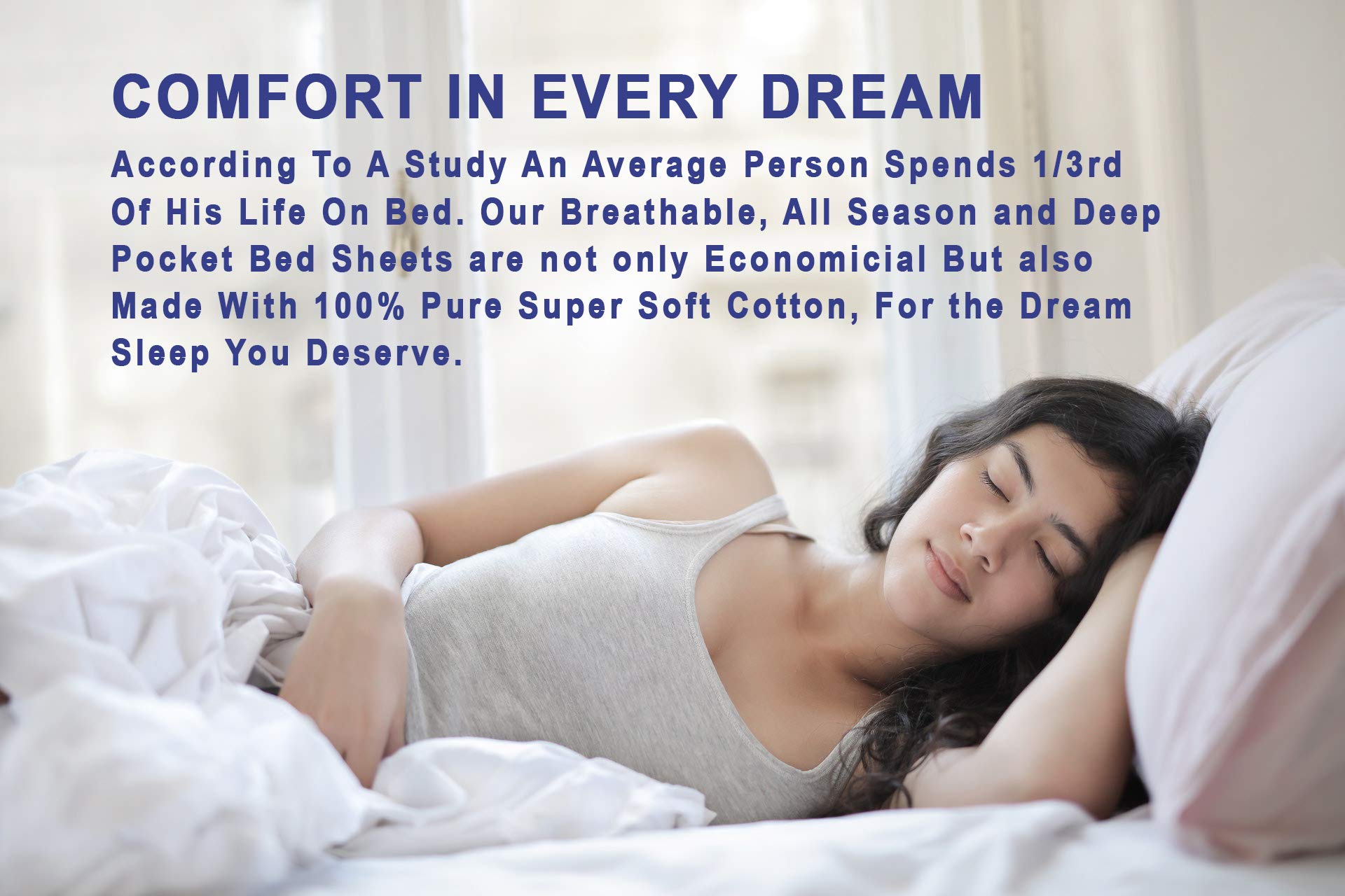 RUVANTI 100% Cotton Full Size Bed Sheets, 4 Pieces, Soft & Breathable Percale Weave Bedding, Deep Pocket 16", Hotel Standard, Crisp Cool Feel, Durable, Perfect Sheet Set Floral, Bloomex