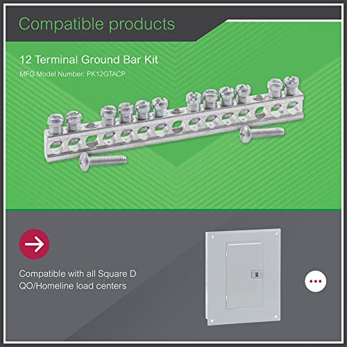 Square D by Schneider ElectricSquare D - HOM2448M100PCVP Homeline Load Center & Ground Bar Kit,MetallicSquare D by Schneider Electric
