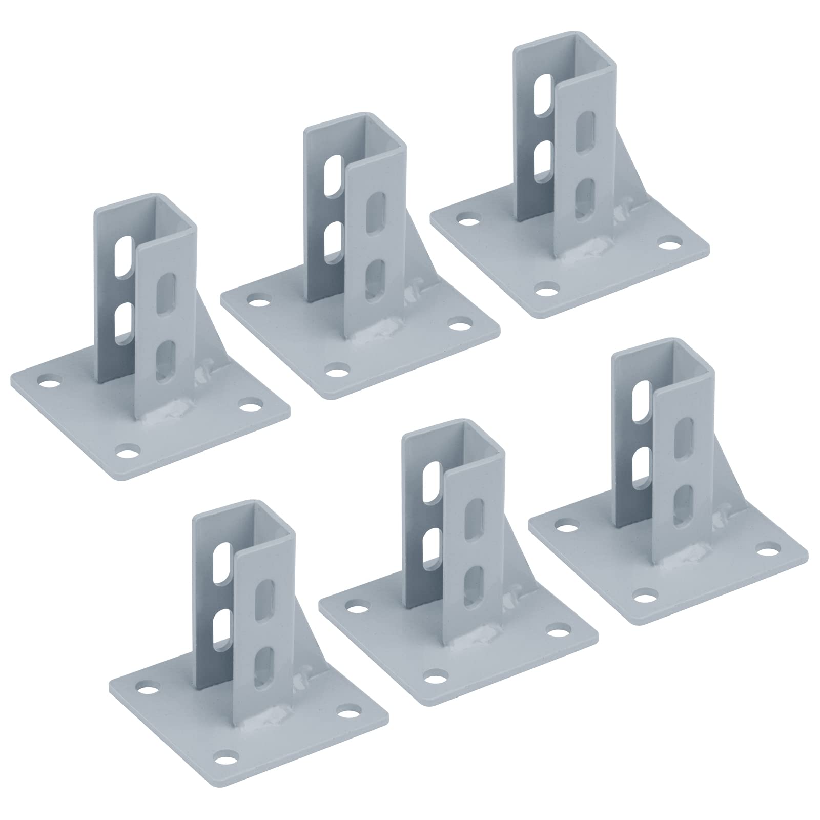 6 Pcs Floor Mount Base for 2020 T Slot Aluminum Profile, Floor Flange Anchor Bracket, 1/8" Thick