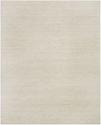 SAFAVIEH Natura Collection 9' x 12' Silver / Ivory NAT801G Handmade Solid Wool Area Rug