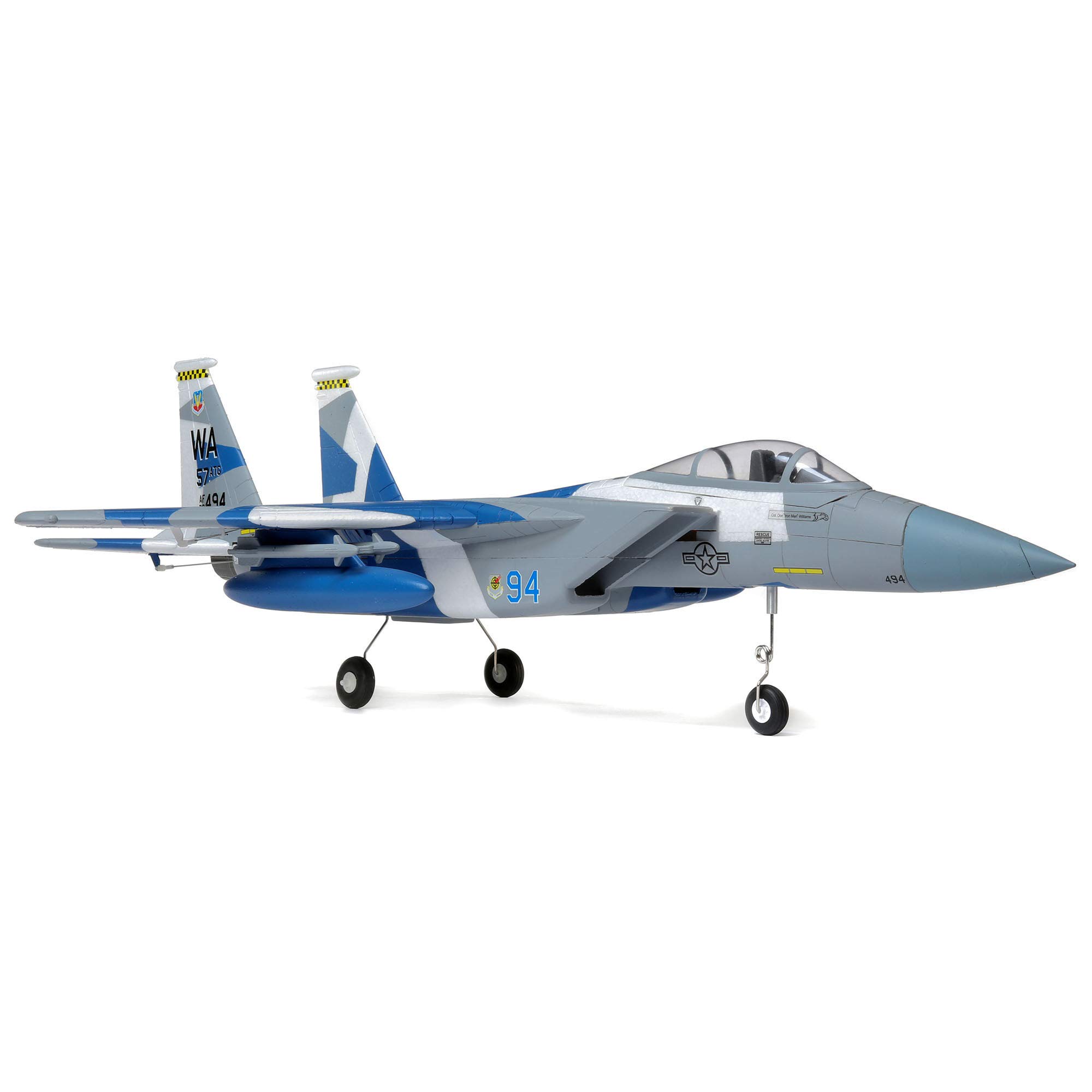E-flite RC Airplane F-15 64mm BNF Basic Transmitter Battery and Charger not Included with AS3X and Safe Select EFL97500