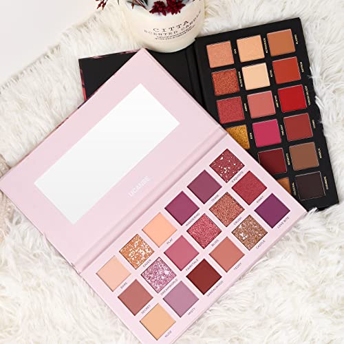 2Pcs UCANBE Twilight Dusk + Aromas Nude Eyeshadow Palette Makeup Set, Matte Shimmer Glitter Pressed Pearl All Highly Pigmented Blending Powder, Natural Velvet Texture Eye Shadow Kit