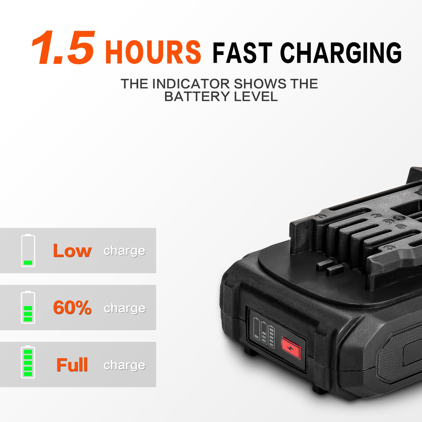 Berserker 20V Lightweight Leaf Blower Cordless 2.0Ah Battery Operated and Fast Charger Included,2 Speeds 150CFM 170MPH Portable Rechargeable Patio Blower for Small Lawn Care,Sidewalk Dust Cleaning