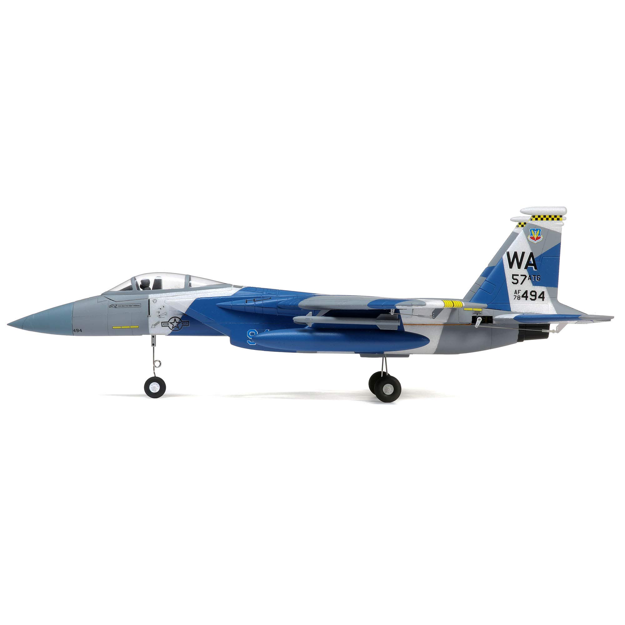 E-flite RC Airplane F-15 64mm BNF Basic Transmitter Battery and Charger not Included with AS3X and Safe Select EFL97500