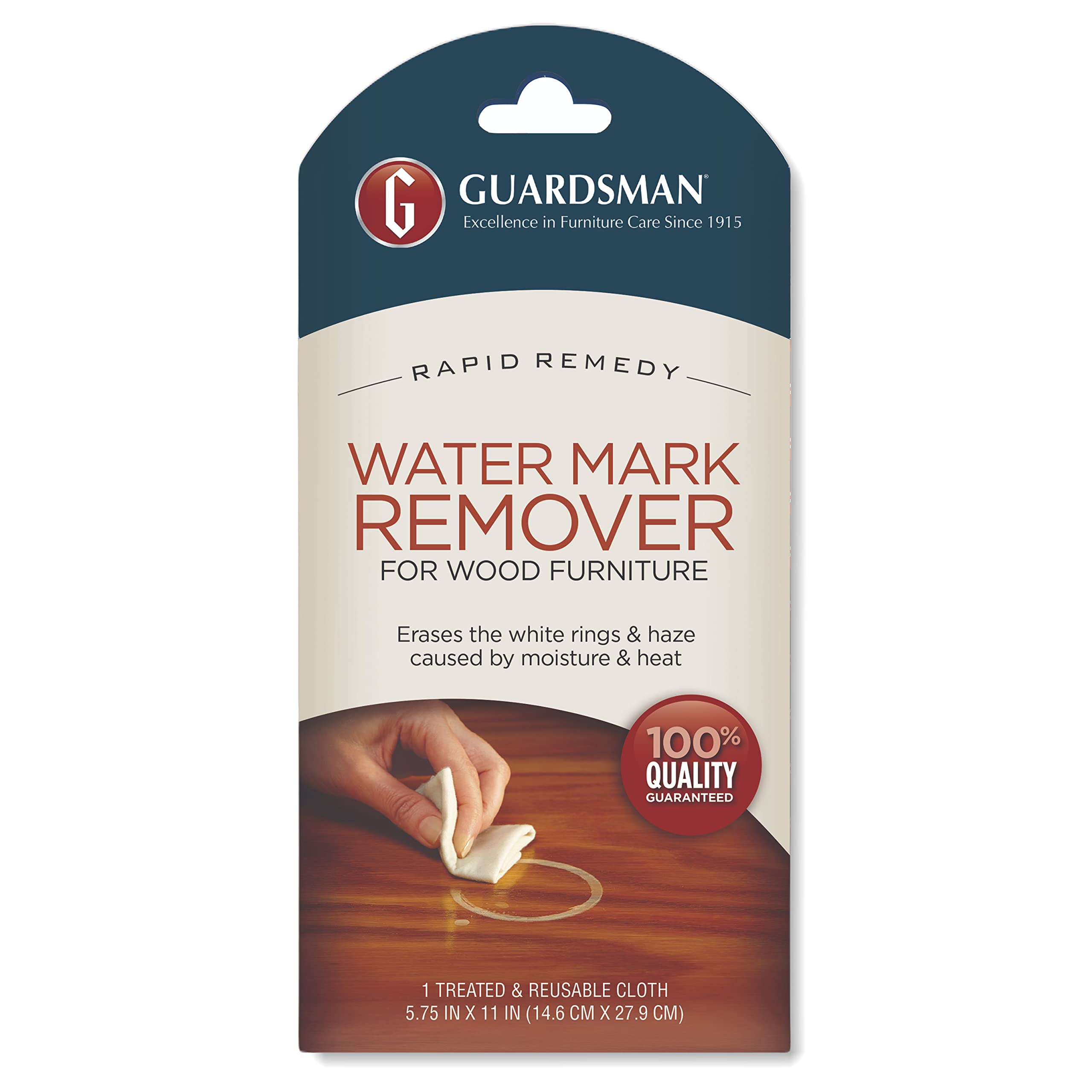 Guardsman Water Mark Remover Cloth - Erase White Rings & Haze Caused By Moisture and Heat - Reusable - 405200
