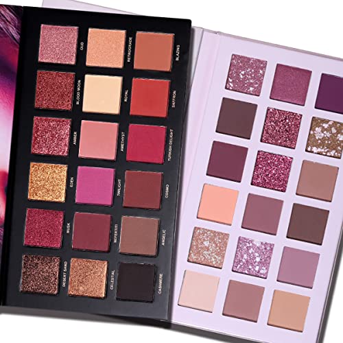 2Pcs UCANBE Twilight Dusk + Aromas Nude Eyeshadow Palette Makeup Set, Matte Shimmer Glitter Pressed Pearl All Highly Pigmented Blending Powder, Natural Velvet Texture Eye Shadow Kit
