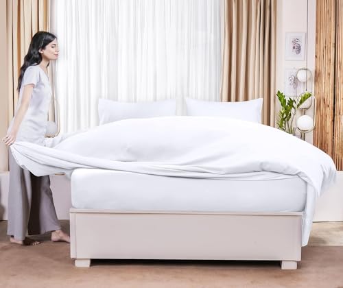 Luxurious Organic white Cotton Sateen flat sheet only- different size sheets, Soft, Durable, and Certified