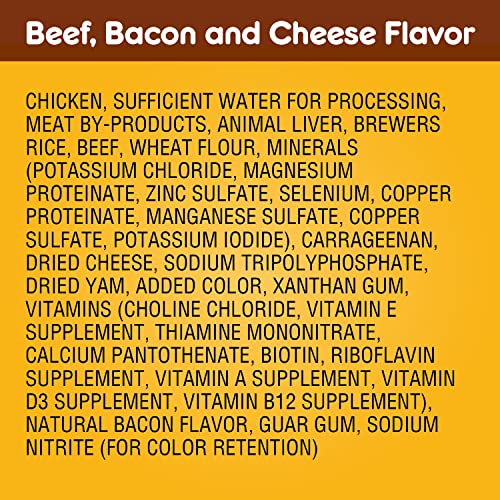 PEDIGREE CHOPPED GROUND DINNER Adult Canned Soft Wet Dog Food Beef, Bacon & Cheese Flavor, 22 oz. Cans 12 Pack