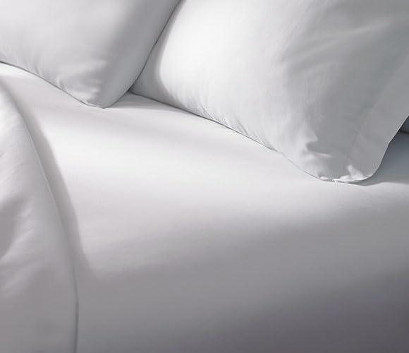 Luxurious Organic white Cotton Sateen flat sheet only- different size sheets, Soft, Durable, and Certified
