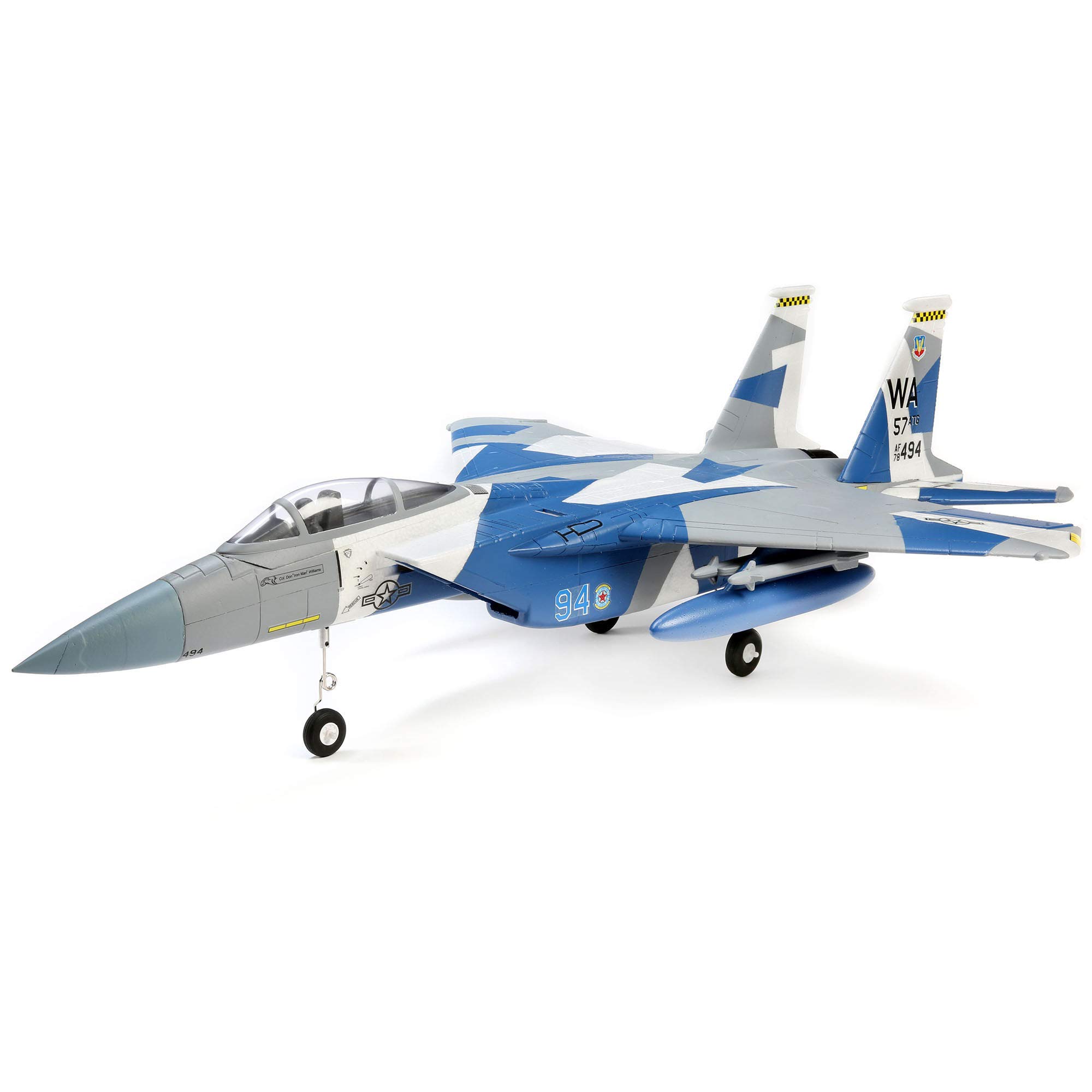 E-flite RC Airplane F-15 64mm BNF Basic Transmitter Battery and Charger not Included with AS3X and Safe Select EFL97500