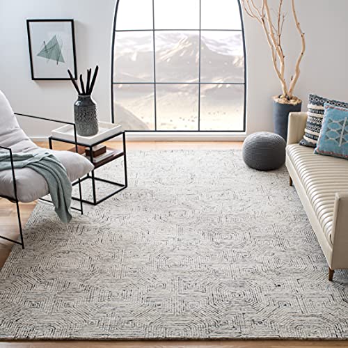 Safavieh Aspen Collection 9' x 12' Grey/Beige APN286F Handmade Boho Wool Area Rug