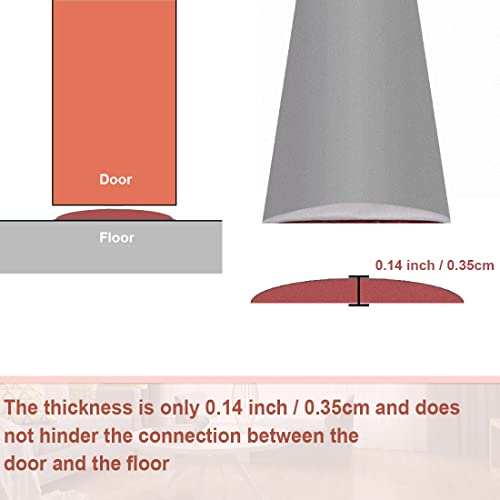 Floor Transition Strip Rubber Threshold Strip Floor Cover Strips Self Adhesive Vinyl Floor Flat Divider Strip Carpet to Tile Transition Strip Carpet Trim (3.28Feet, Brown)