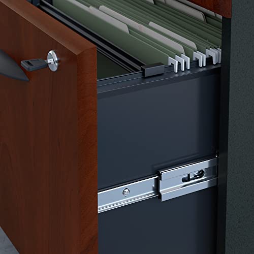 Bush Business Furniture Series A 3 Drawer Mobile File Cabinet, Hansen Cherry/Galaxy
