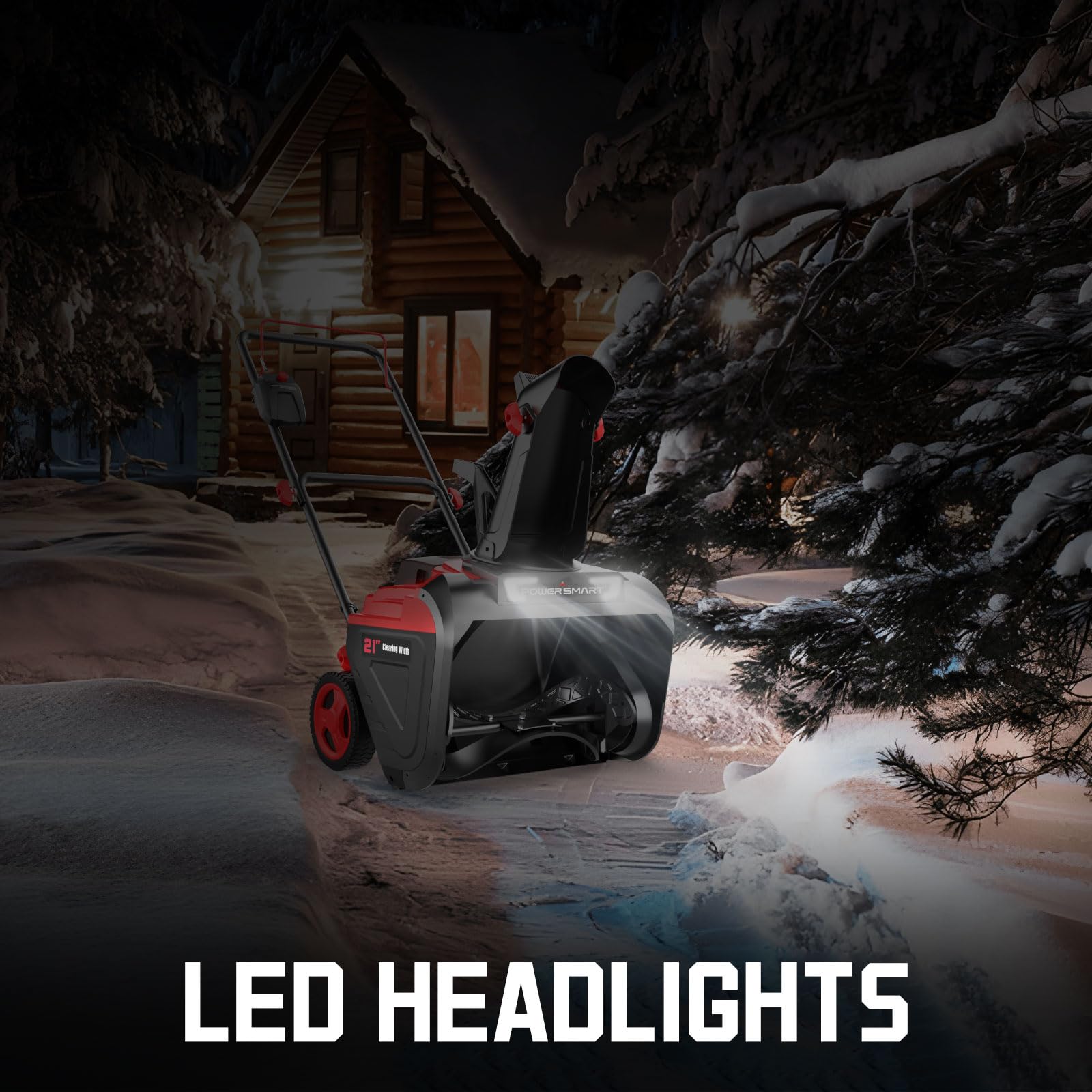 PowerSmart 40V MAX Cordless Snow Blower 21-Inch with 4.0Ah Battery and Charger (HB2421A)