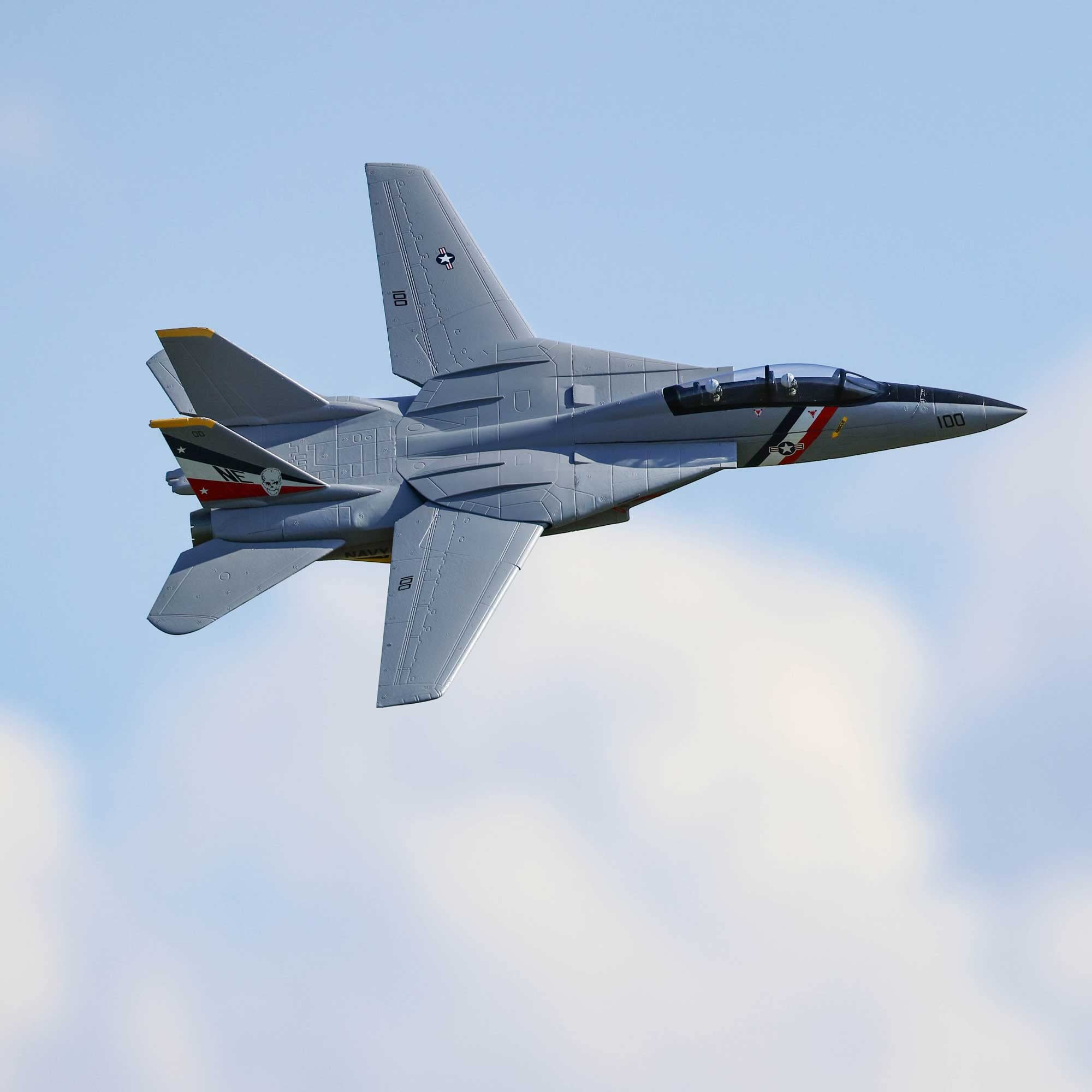 E-flite RC Airplane F-14 Tomcat Twin 40mm EDF BNF Basic Transmitter Battery and Charger Not Included EFL01450