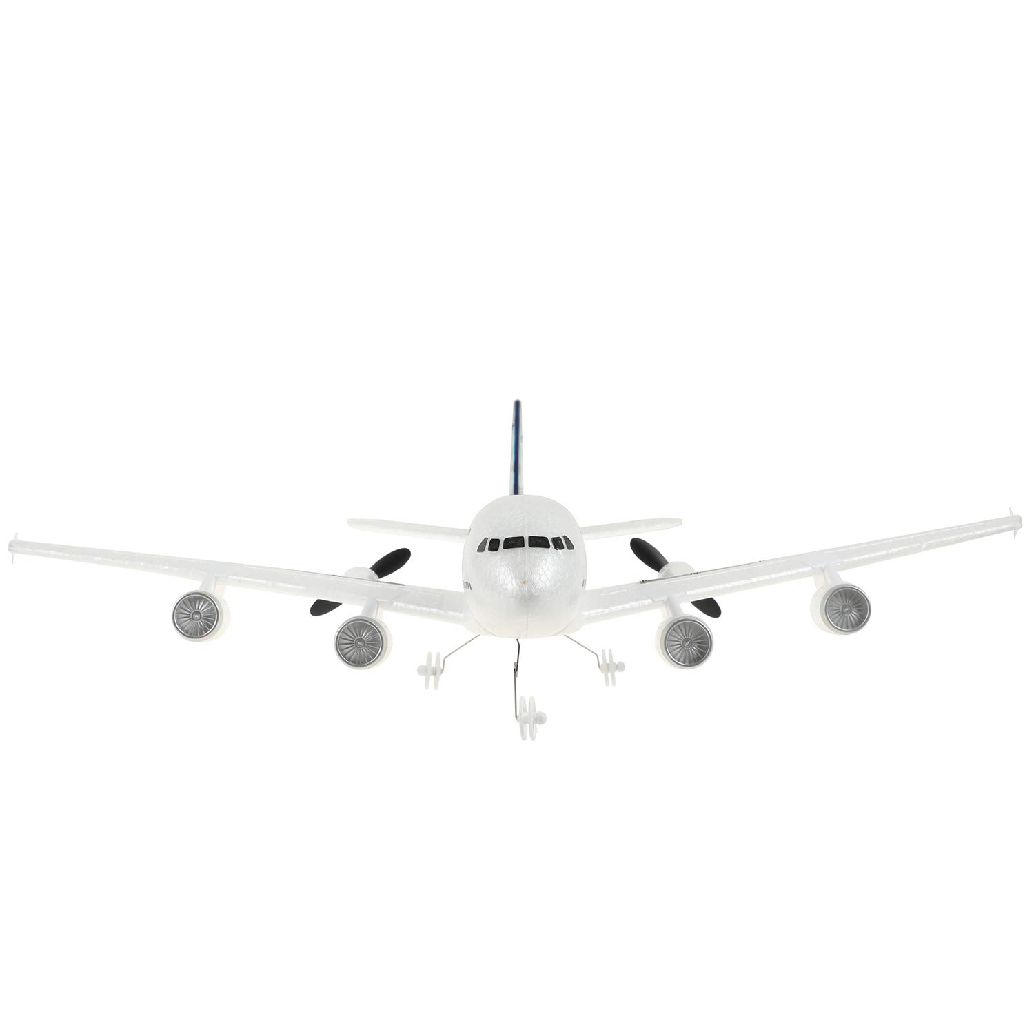 PLRB TOYS RC Plane Remote Control Airplane RC Plane,2.4Ghz DIY 2 Channels Radio Control Airplane Built in 6-Axis Gyro, A380 RC Aircraft EPP Foam Glider for Beginner (Two Batteries)