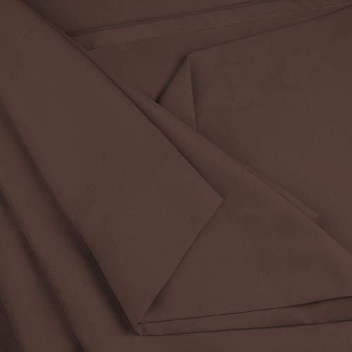 4-Piece BedSheets Set-800 Thread Count-100% Cotton Bedding Set for Short Queen Size Bed-Long Staple Cotton, Sateen Weave, Fits Upto 12'' Deep Pockets Fitted Sheet-Chocolate