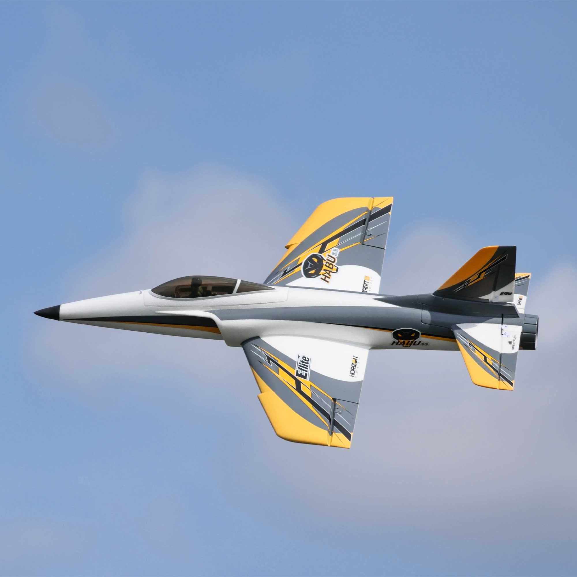 E-flite RC Airplane Habu SS Super Sport 70mm EDF Jet BNFTransmitter Battery and Charger Not Included Basic with Safe Select and AS3X EFL0950