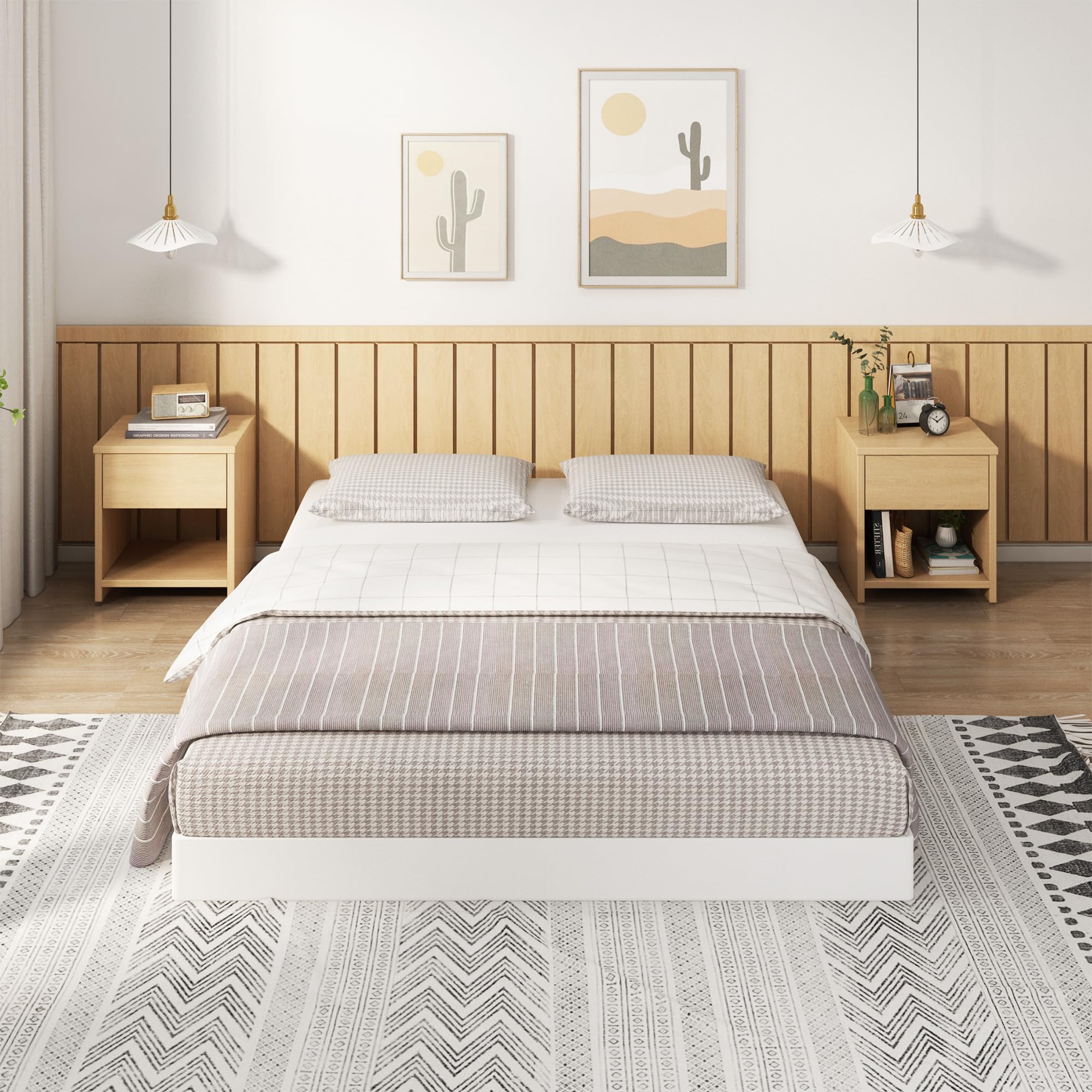 EMODA 5 Inch California King Box Spring Bed Base, 3000 lbs Heavy Duty Metal Mattress Foundation with Fabric Cover, Easy Assembly