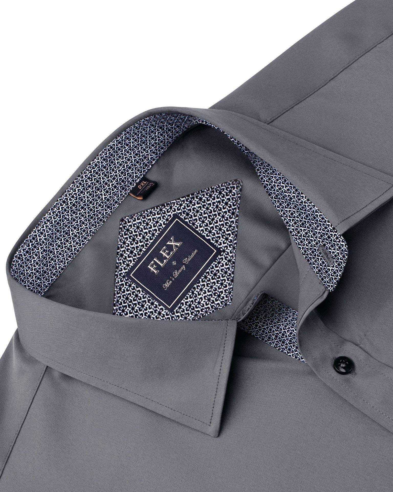 J.VER Men's Casual Long Sleeve Stretch Dress Shirt Wrinkle-Free Regular Fit Button Down Shirts Grey