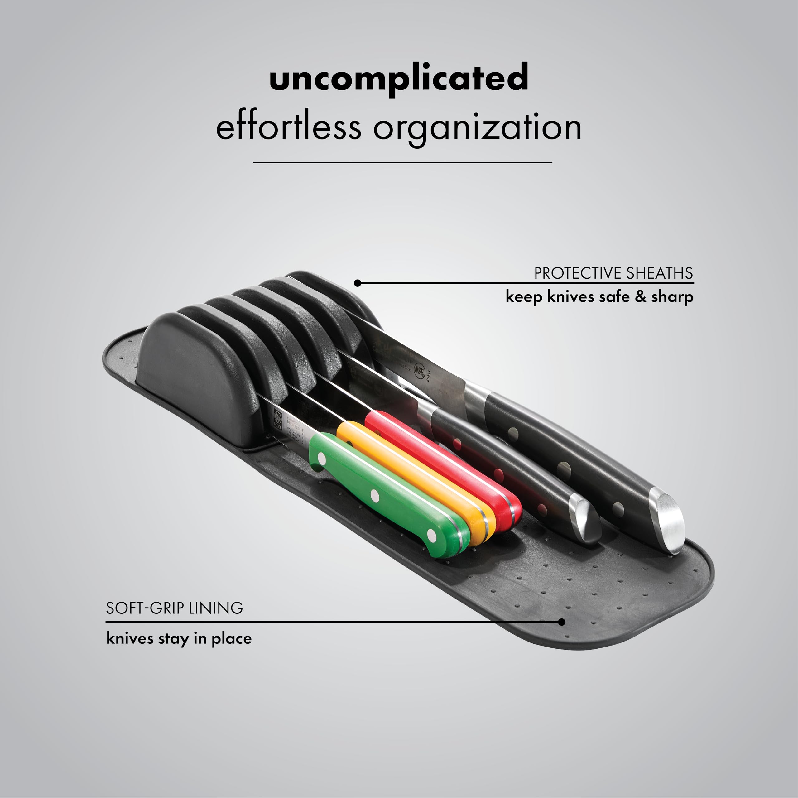 madesmart Classic Small Knife Mat, Carbon