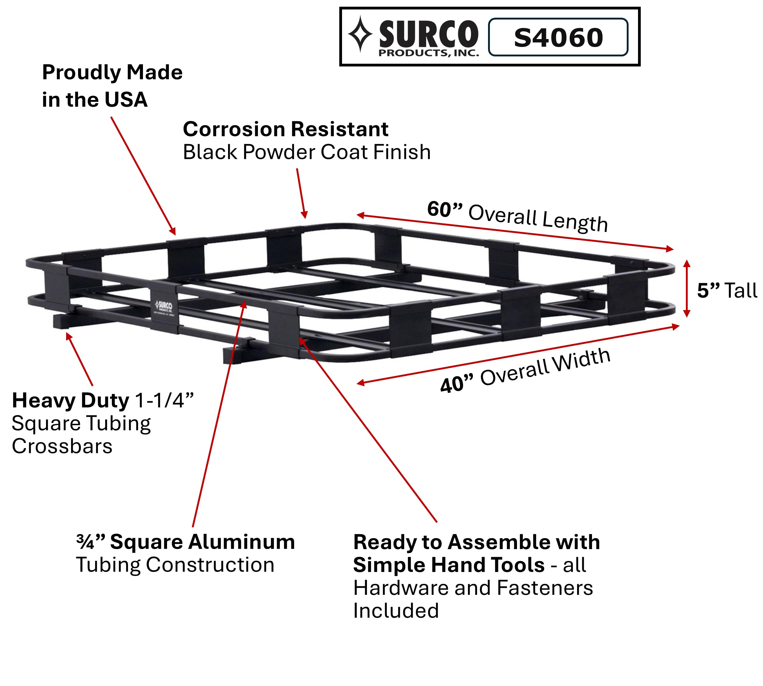 Surco S4060 40" x 60" Safari Rack