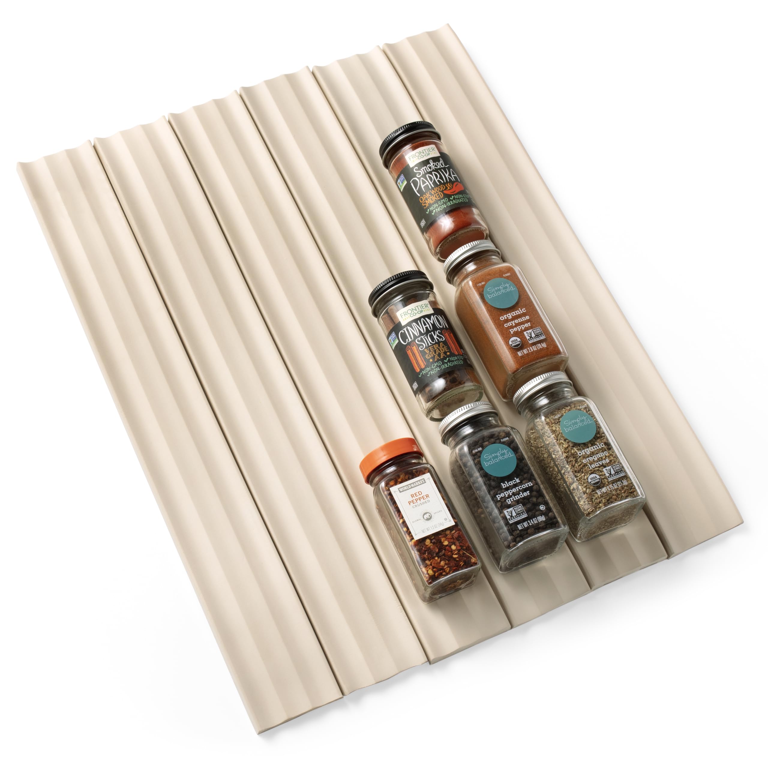 YouCopia SpiceLiner Spice Drawer Liner, 10ft Roll, Sandstone