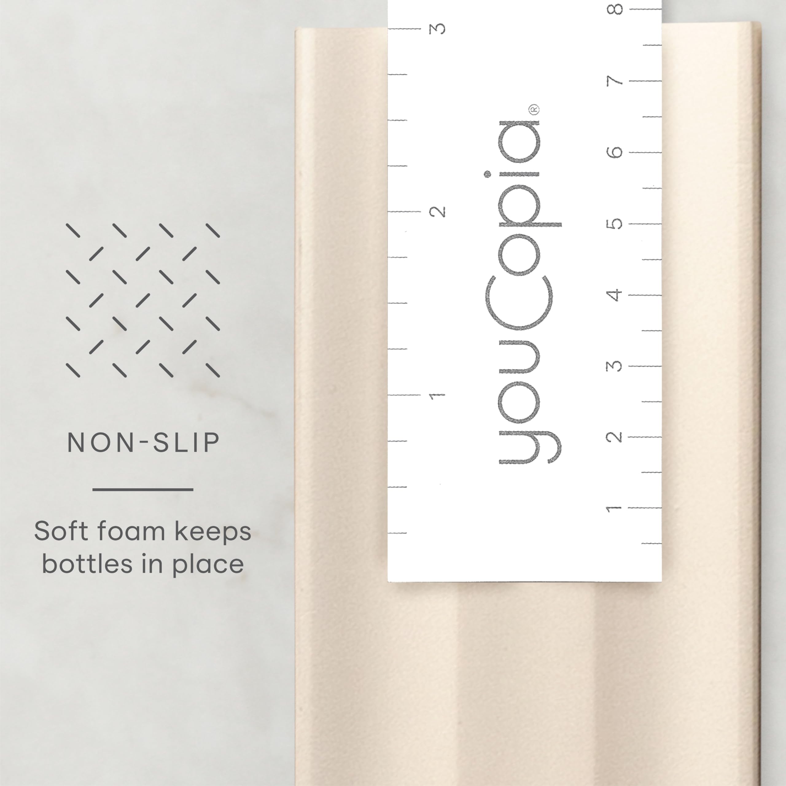 YouCopia SpiceLiner Spice Drawer Liner, 10ft Roll, Sandstone
