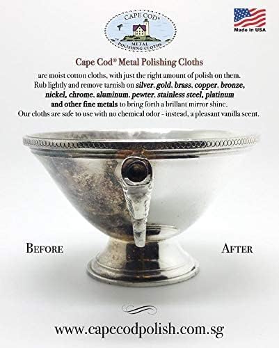 Cape Cod Polish Co Metal Polishing Cloths Foil Pouch 0.53oz, Stainless Steel