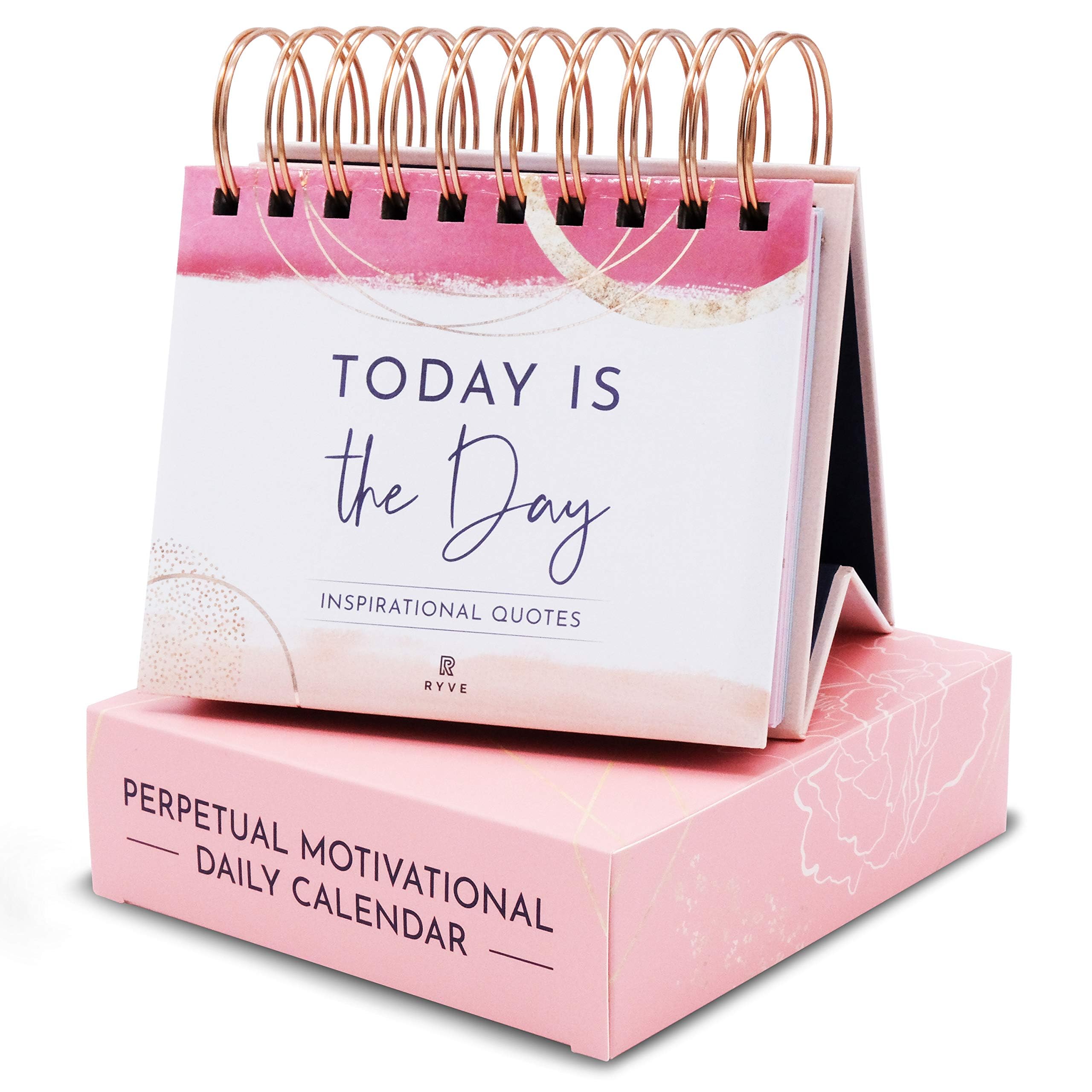 Motivational Calendar - Daily Flip Calendar with Motivational Quotes - Inspirational Gifts for Women, Office Decor for Women, Office Gifts for Women, Motivational Gifts, Desk Decorations Women