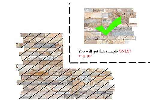 Sample for Display Purpose only. Retro-Art 3D Wall Panels, Marble in Grey Brown Beige, PVC, 7" x 10", 537SM