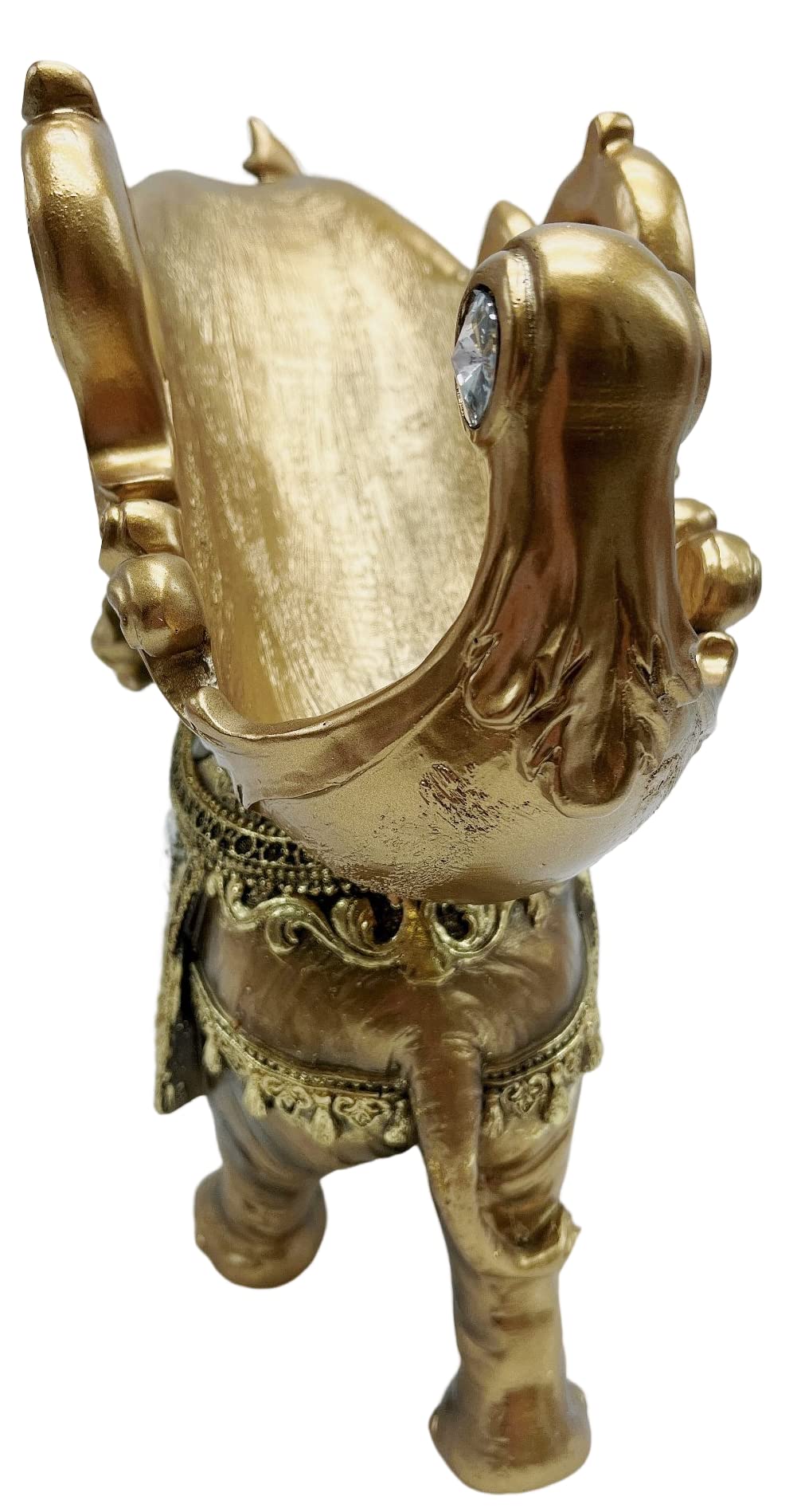 ICE ARMOR George S. Chen Imports Golden Thai Elephant Wine Holder 11 1/4" Wide Statue Figurine (7888216)
