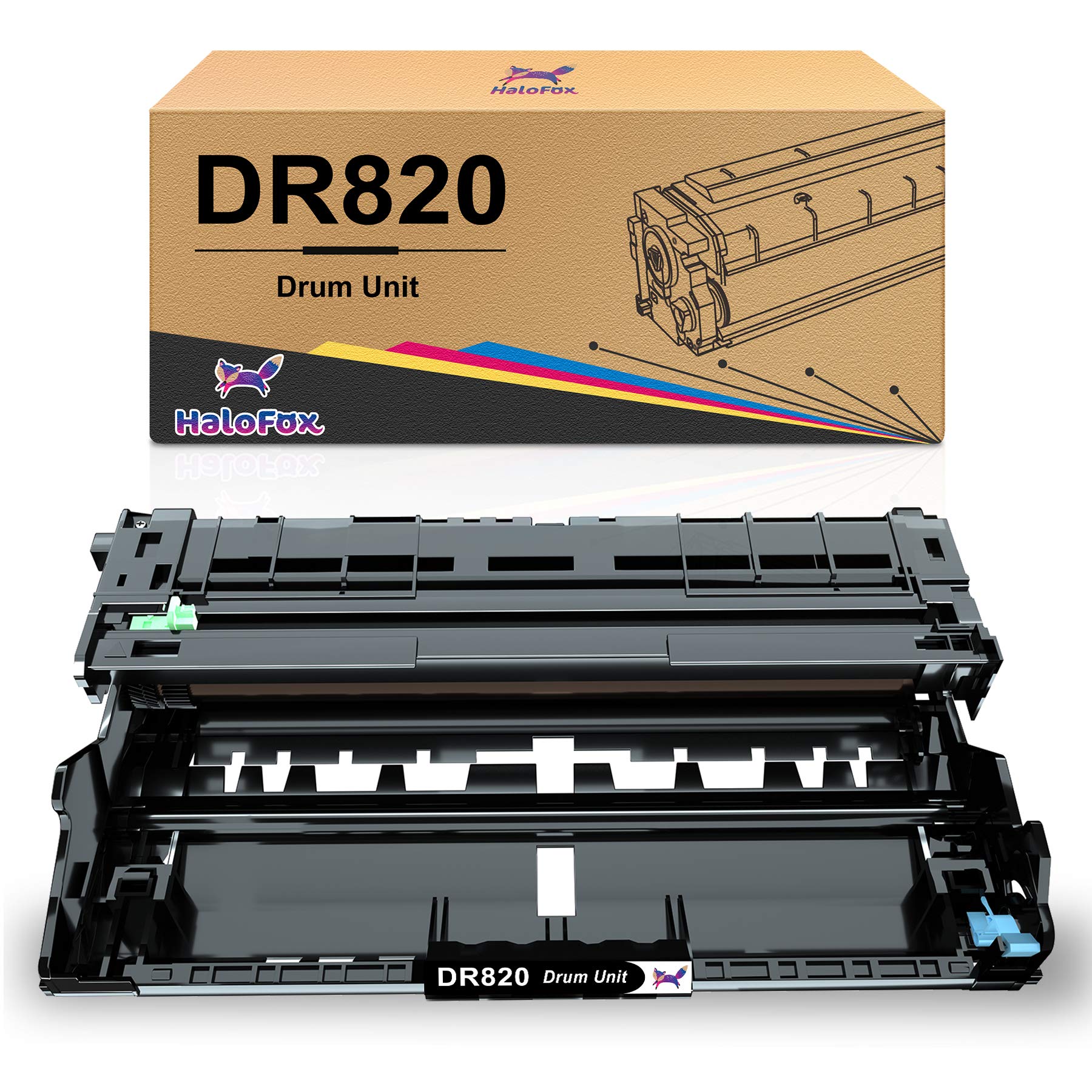 HaloFox Compatible Drum Unit Replacement for Brother DR820 DR-820 DR 820 Fit for MFC-L5900DW HL-L6200DW HL-L5100DN MFC-L5800DW MFC-L5700DW HL-L5200DWT MFC-L6700DW HL-L5200DW Printer (Black,1 Drum)