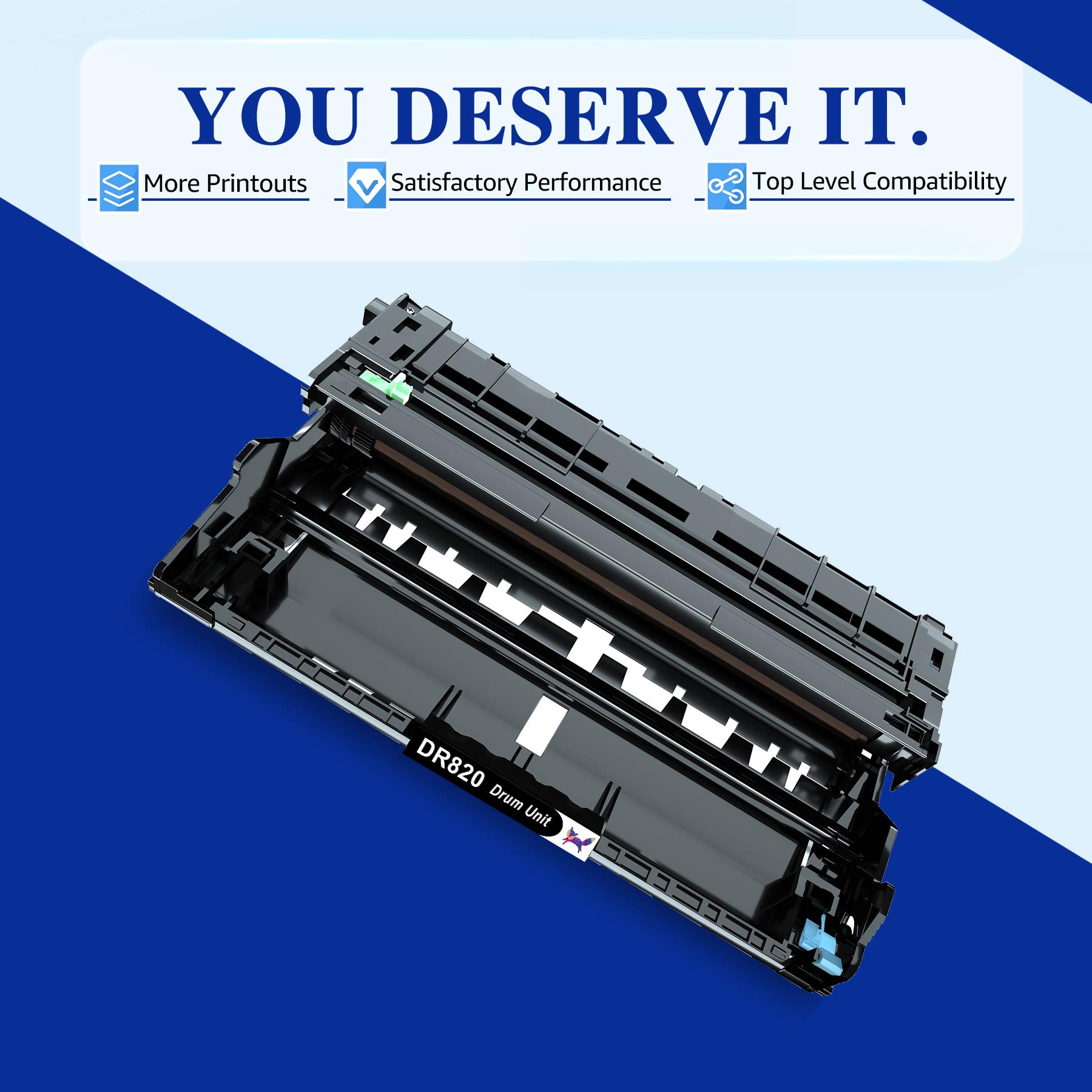 HaloFox Compatible Drum Unit Replacement for Brother DR820 DR-820 DR 820 Fit for MFC-L5900DW HL-L6200DW HL-L5100DN MFC-L5800DW MFC-L5700DW HL-L5200DWT MFC-L6700DW HL-L5200DW Printer (Black,1 Drum)