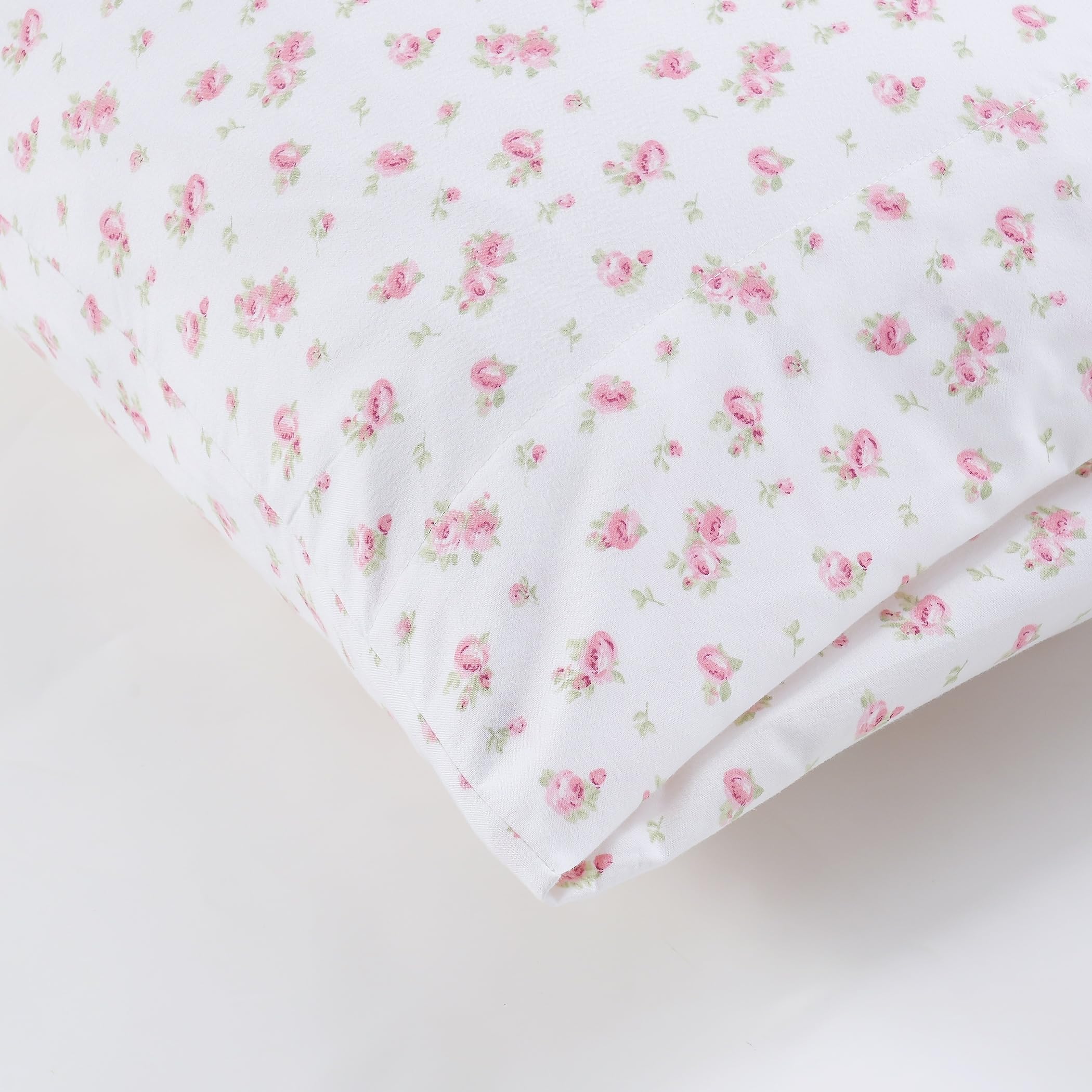 Modern Threads Soft Microfiber Printed Sheets - Luxurious Microfiber Bed Sheets - Includes Flat Sheet, Fitted Sheet with Deep Pockets, & Pillowcases Ivory Queen