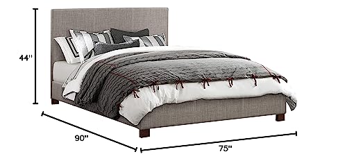 Lexicon Otiz Upholstered Platform Bed, Cal King, Gray