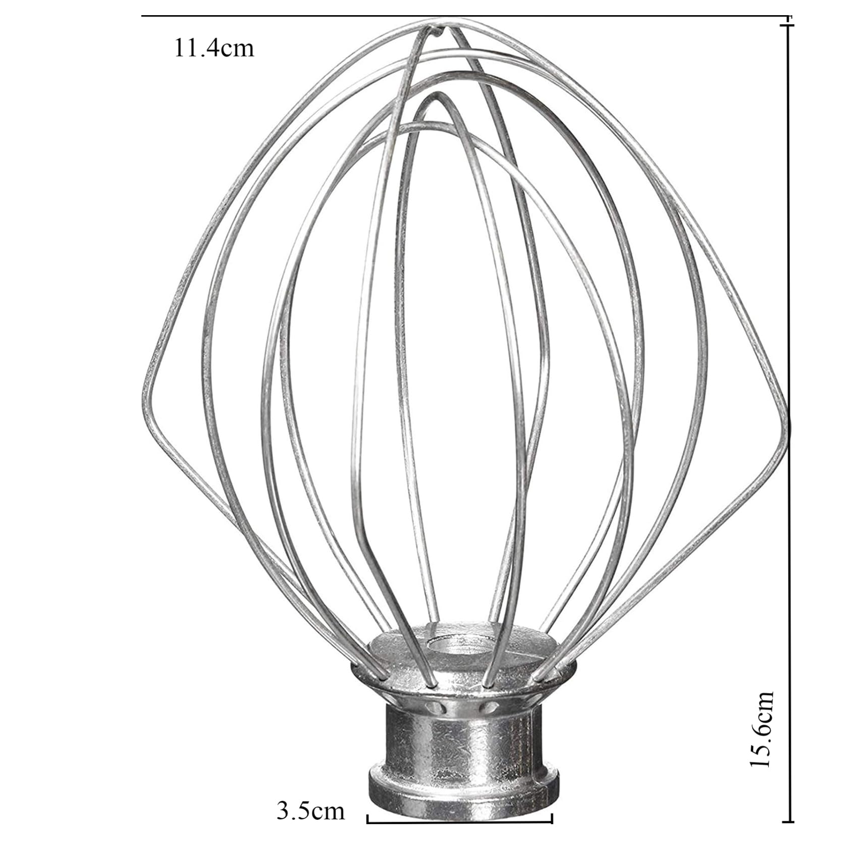 6-Wire Whip Attachment Fits KitchenAid Tilt-Head Stand Mixer Replace K45WW, Stainless Steel, Egg Heavy Cream Beater, Cakes Mayonnaise Whisk