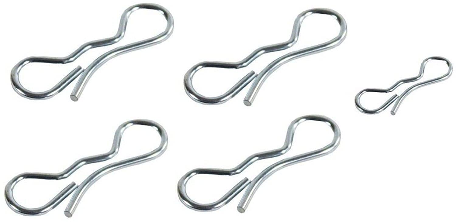 FSYHVVY Apply to Deck Clip Set (4pcs) 194209 Bow Tie Lock Cotter Pins. (1pcs) 194208 Bow Tie Lock Cotter Pin for Craftsman Sears Husqvarna Lawn mowers
