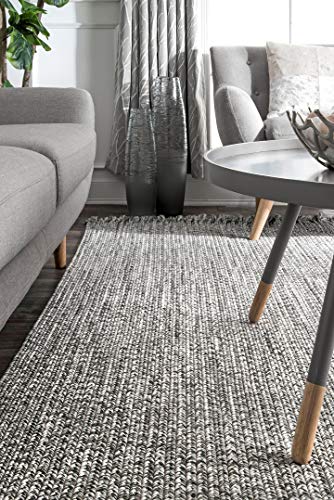 nuLOOM Courtney Braided Indoor/Outdoor Area Rug, 10' x 13', Salt And Pepper