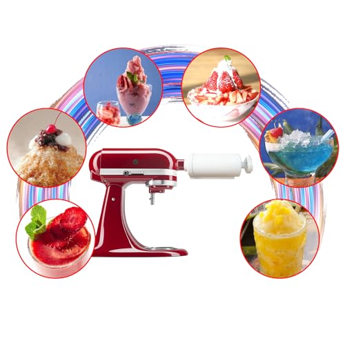 VTVTKK Shave Ice Attachment for Kitchenaid,Shaved Ice Attachment for Kitchenaid Mixer,Ice Shaver,Shave Ice Attachment,Ice Shaver Attachment,Snow Cone Attachment/Maker, Machine/Mixer Not Included