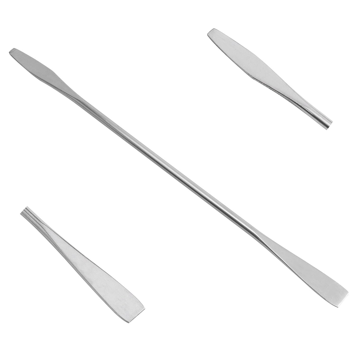 Haidong Stainless Steel Lab Mini Double Ended Spatula Stainless Steel Palette Stick Two Different Specifications Lab Spatula Micro Double Ended Spatula-2PCS