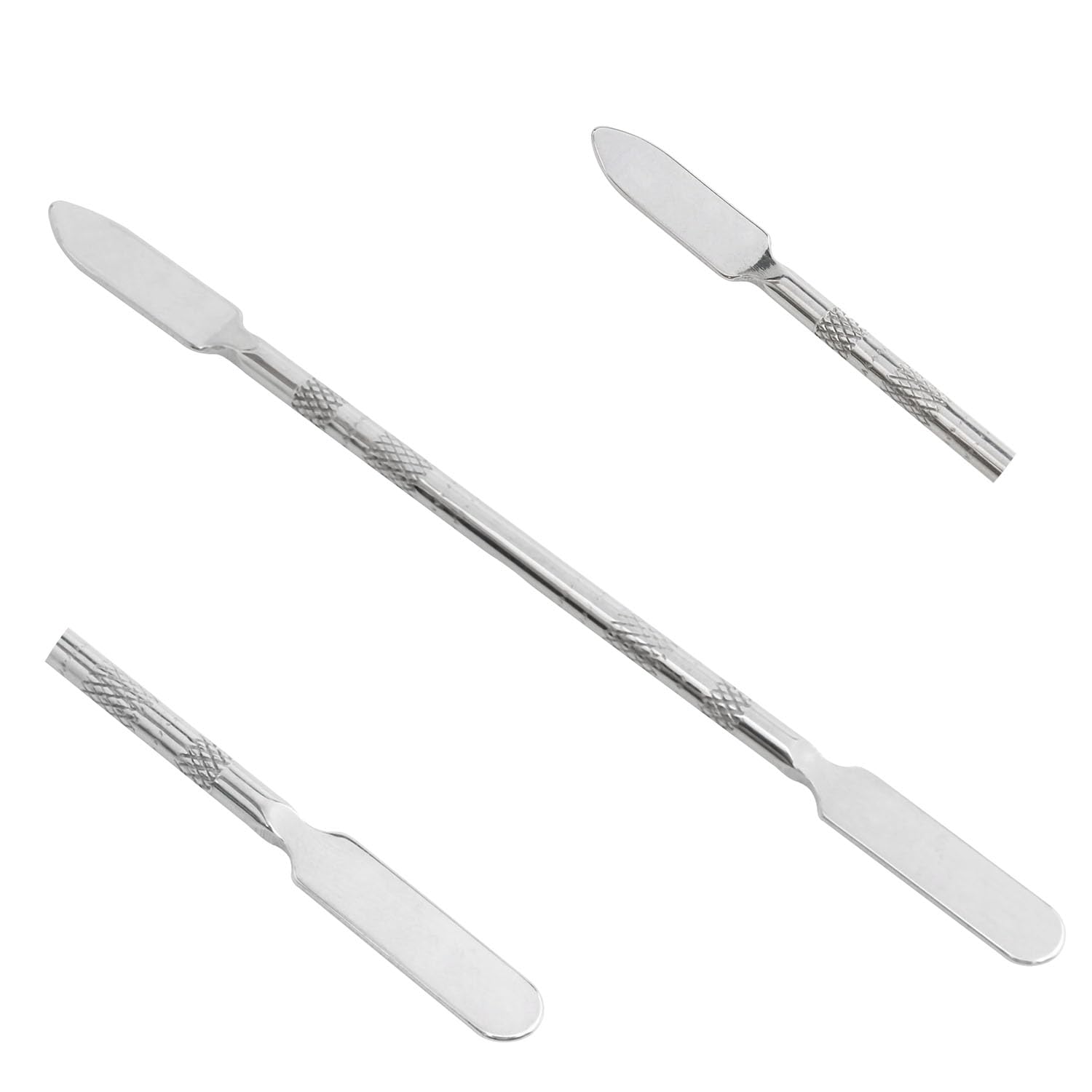 Haidong Stainless Steel Lab Mini Double Ended Spatula Stainless Steel Palette Stick Two Different Specifications Lab Spatula Micro Double Ended Spatula-2PCS
