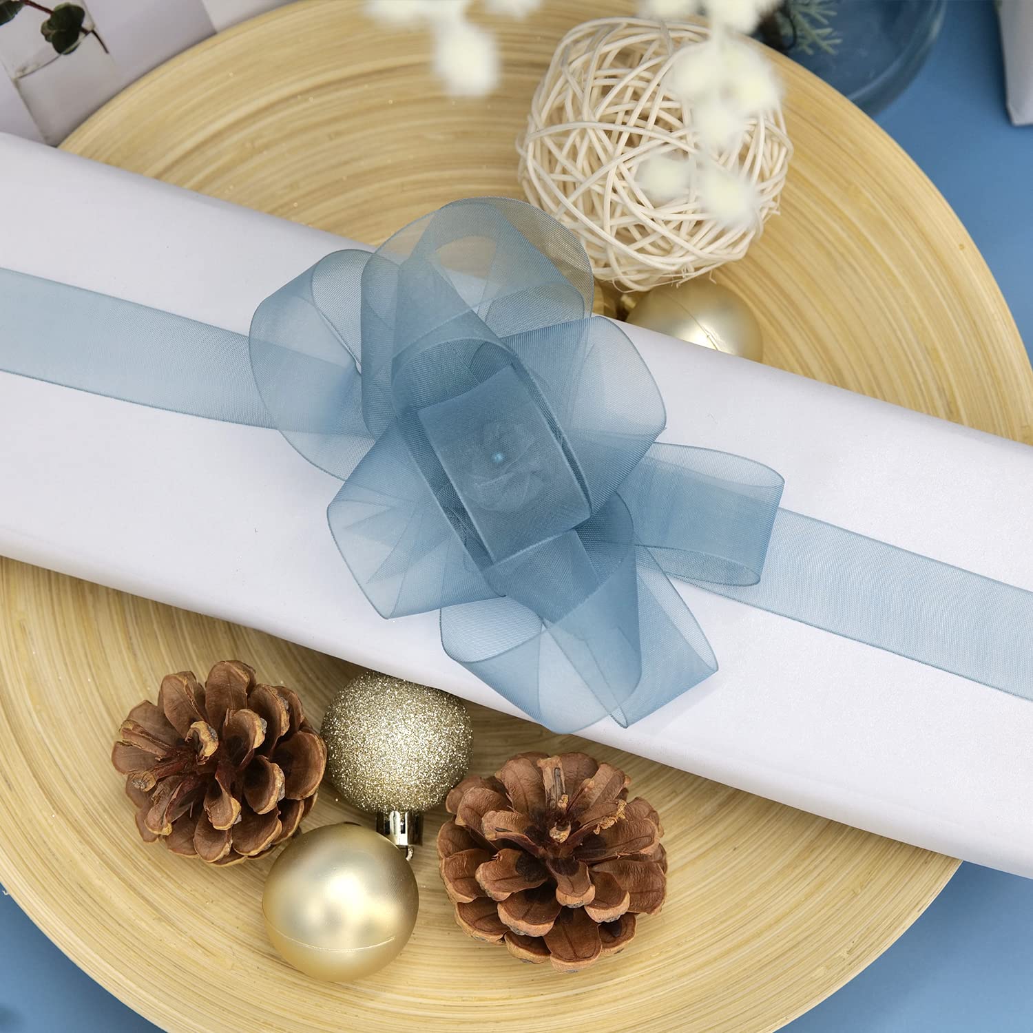 Blavermant Wrapping Paper White Glitter Mini Roll - 17" x 33 ft - Solid Color Paper Perfect for Wedding, Birthday, Christmas, Baby Shower, Valentine's Day