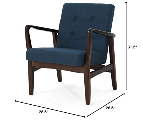 Christopher Knight Home Brayden Fabric Club Chair, Navy Blue