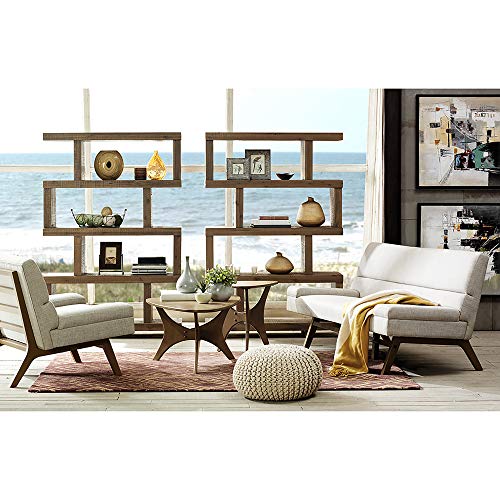 Ink+Ivy Blaze Accent Tables - Wood Coffee Table - Solid Rubberwood Pecan Finish, Contemporary Style Cocktail Tables - 1 Piece Solid Wood Coffee Tables For Living Room, Brown, IIF17-0010