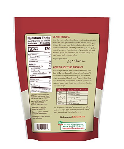 Bob's Red Mill Resealable Gluten Free All Purpose Baking Flour, 22 Ounce (Pack of 4)