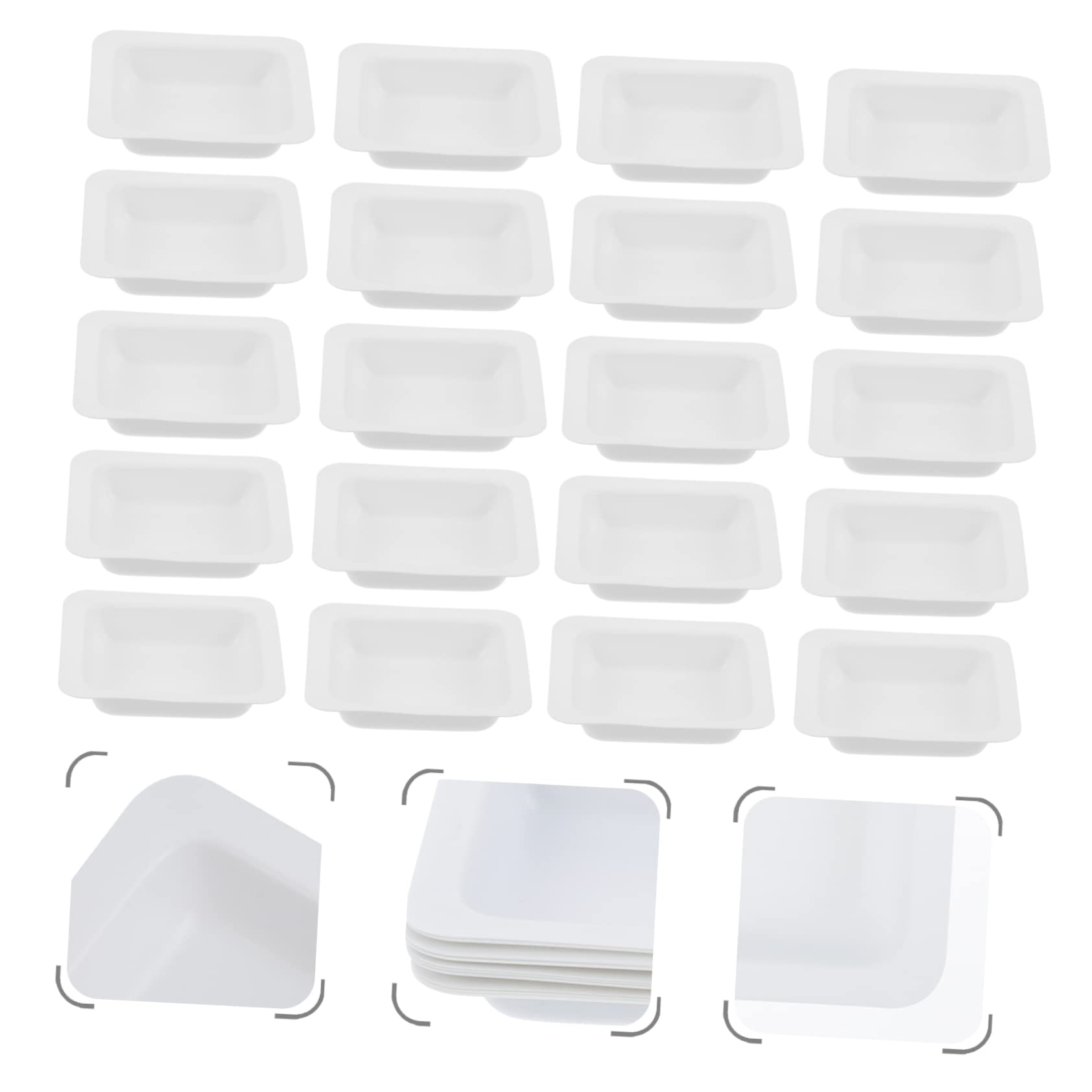 SOLUSTRE Lab Weighing Dishes Weighing Dish for Scale Biologically Inert Weighing Dishes 20pcs Square Weighing Boats Labs Weighing Dishes for Scale