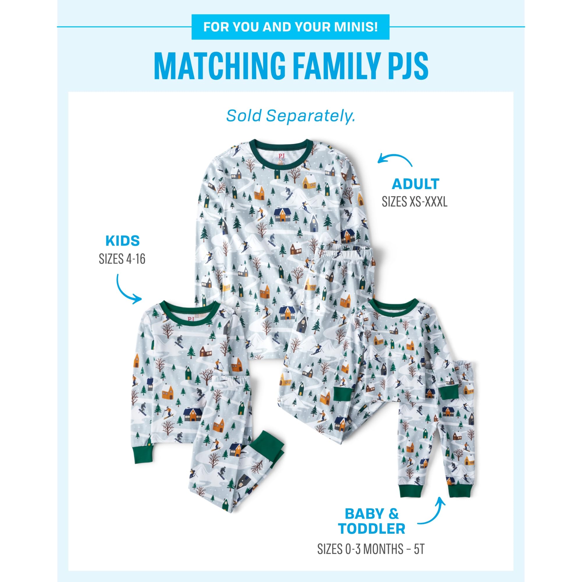 The Children's Place,GROUP 1 - Family Matching, Christmas Pajama Sets, Cotton,6